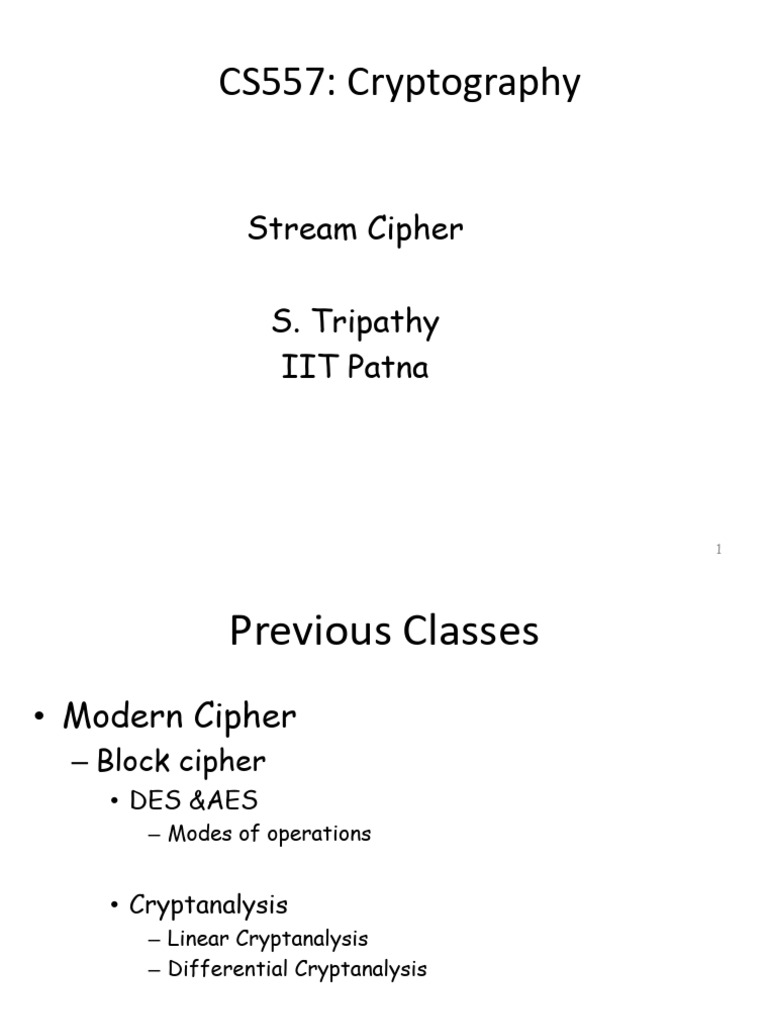 Stream Cipher | PDF