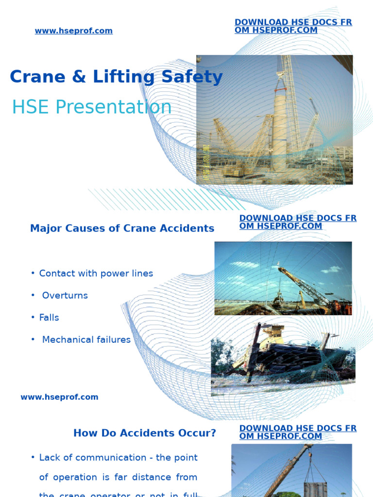 HSE Presentation On Crane & Lifting Safety | PDF