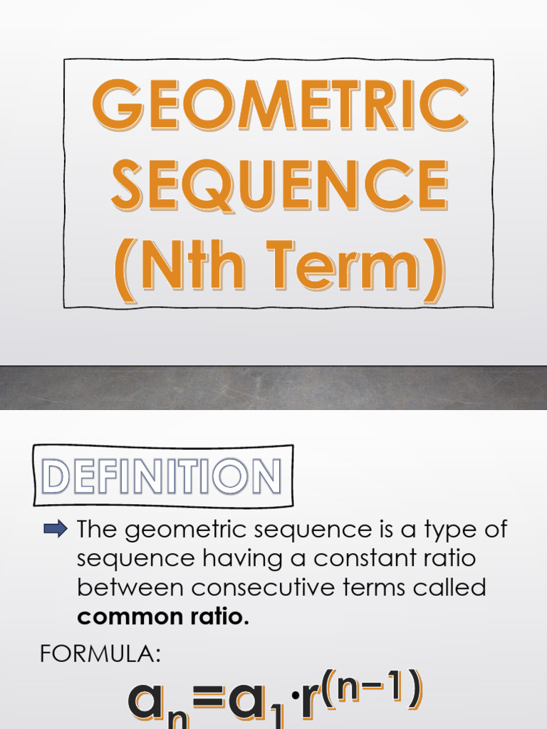 Geometric Sequence | PDF