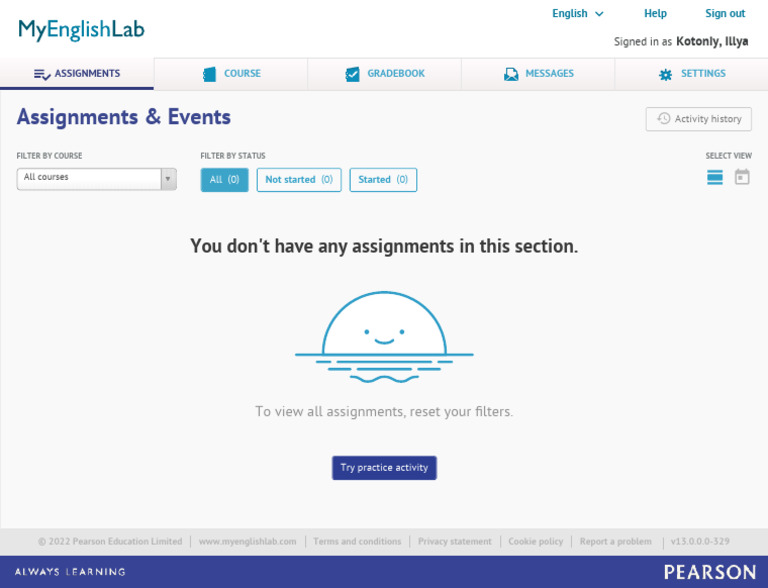 Assignments & Events - MyEnglishLab | PDF