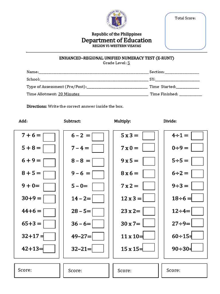 Final e Runt Grades 5 | PDF