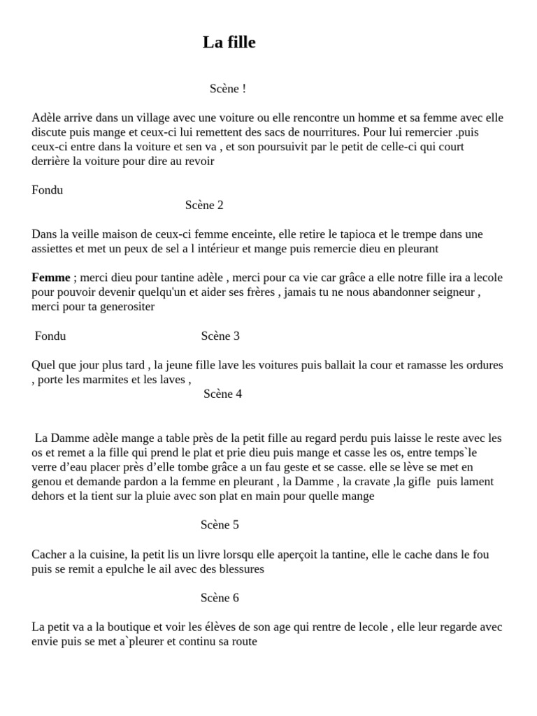 La Fille: Femme | PDF