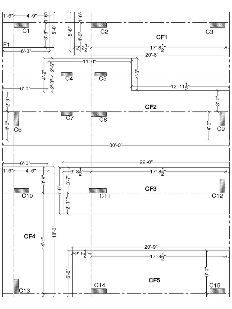 footing layout REVISED | PDF