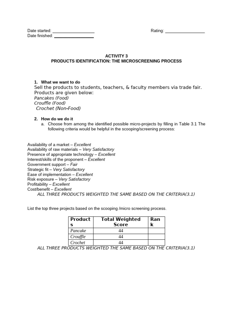 Products Identification | PDF