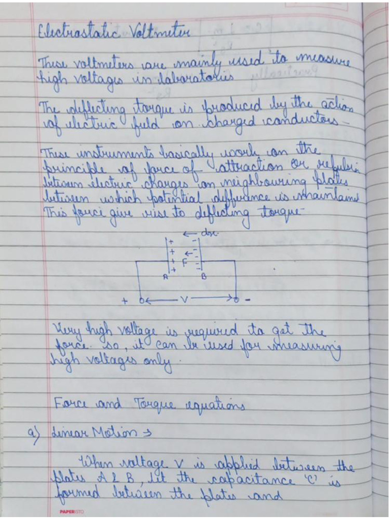 Electrostatic Voltmeter | PDF