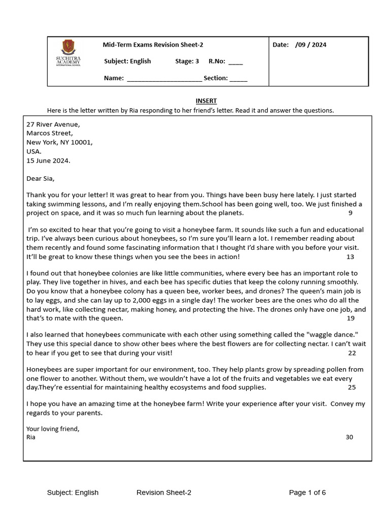 Non Fiction Revision Sheet | PDF