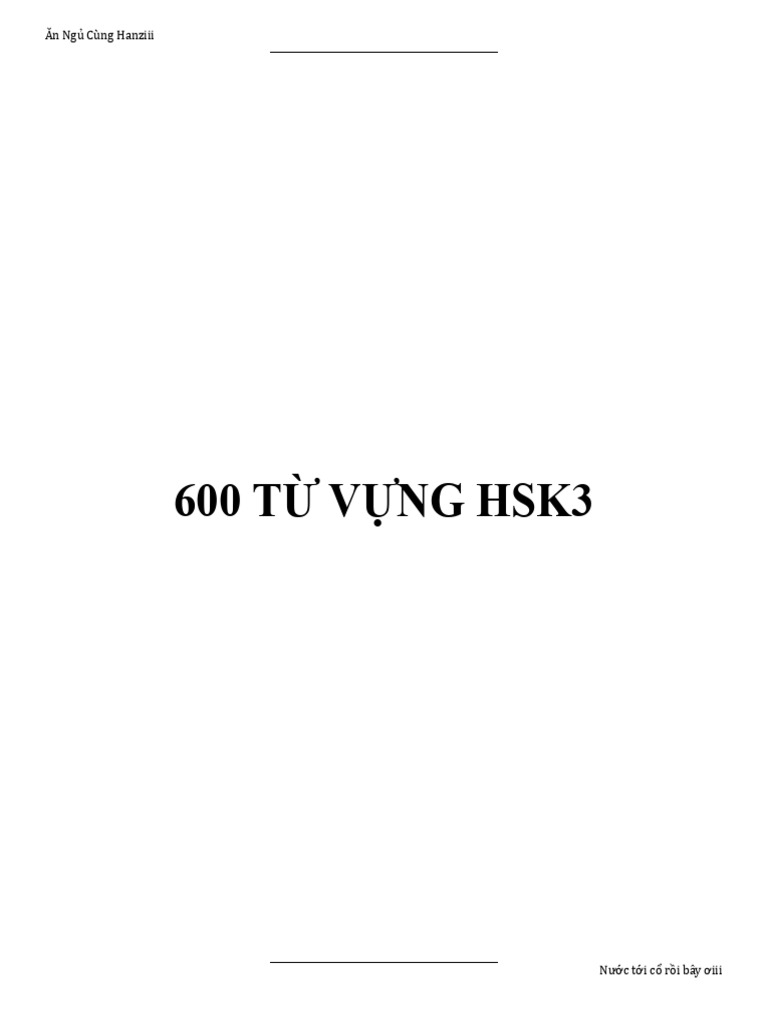 600 T V NG Hsk3: Ăn NG Cùng Hanziii | PDF