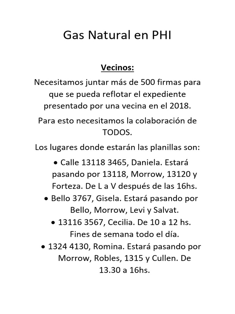 Gas Natural en PHI | PDF