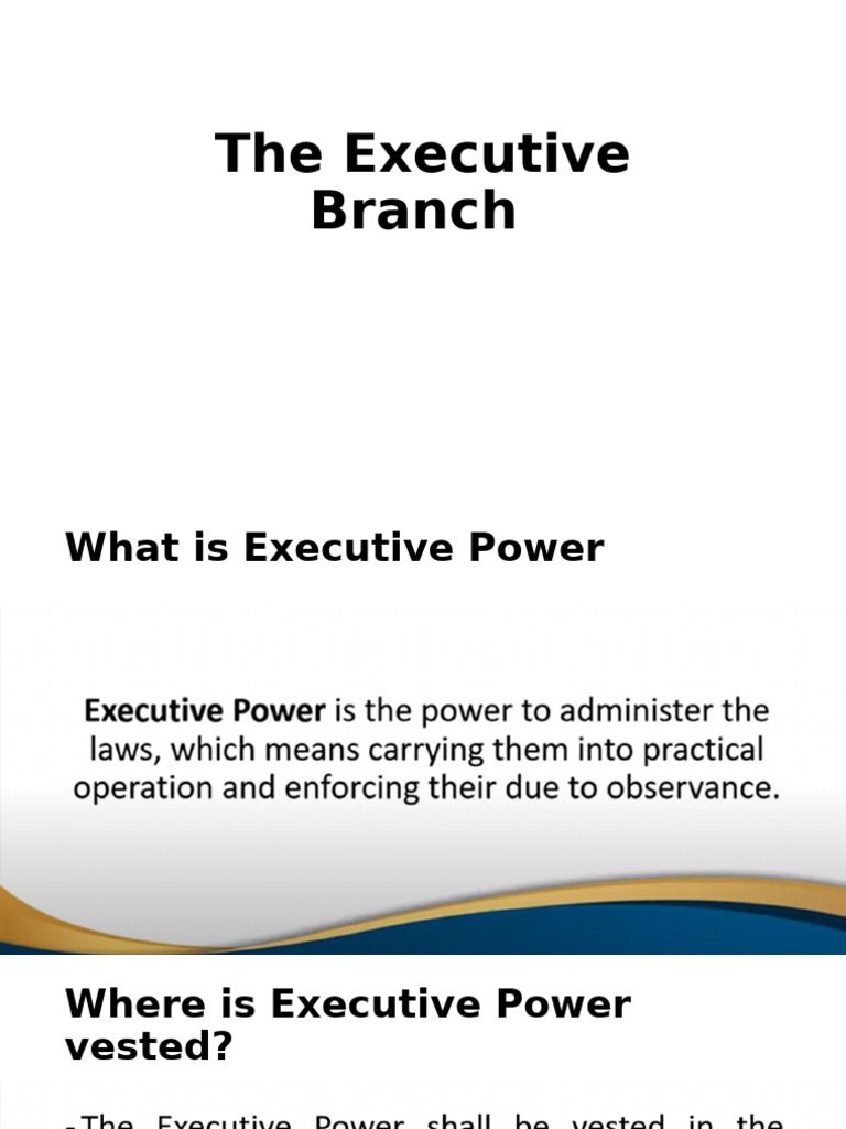 PPG The Executive Branch | PDF