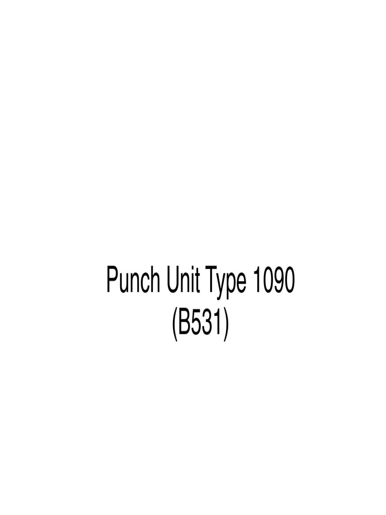 PunchUnitType1090 PC | PDF