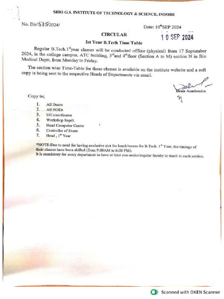 Timetable I Yr B.Tech.-compressed 1 | PDF