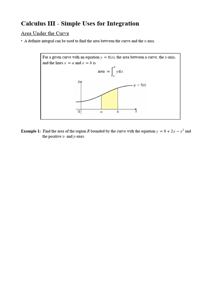 Simple Uses For Integration | PDF