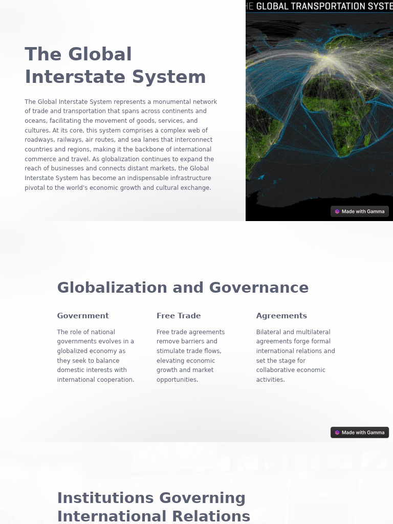 The Global Interstate System | PDF