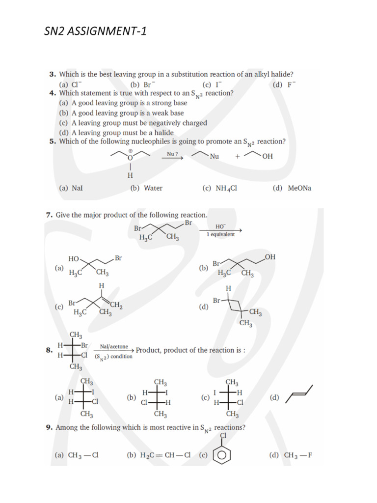 SN2 ASSIGNMENT - With Answer | PDF