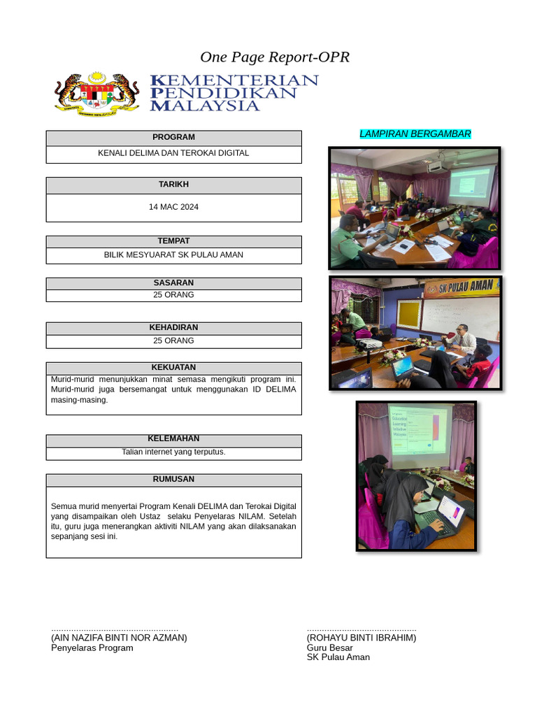 OPR KENALI DELIMA 2024 | PDF