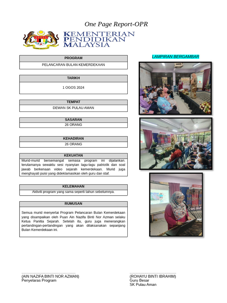 OPR BULAN KEMERDEKAAN 2024 | PDF