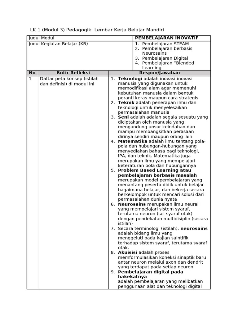 LK 1 Modul 3 PEDAGOGI | PDF
