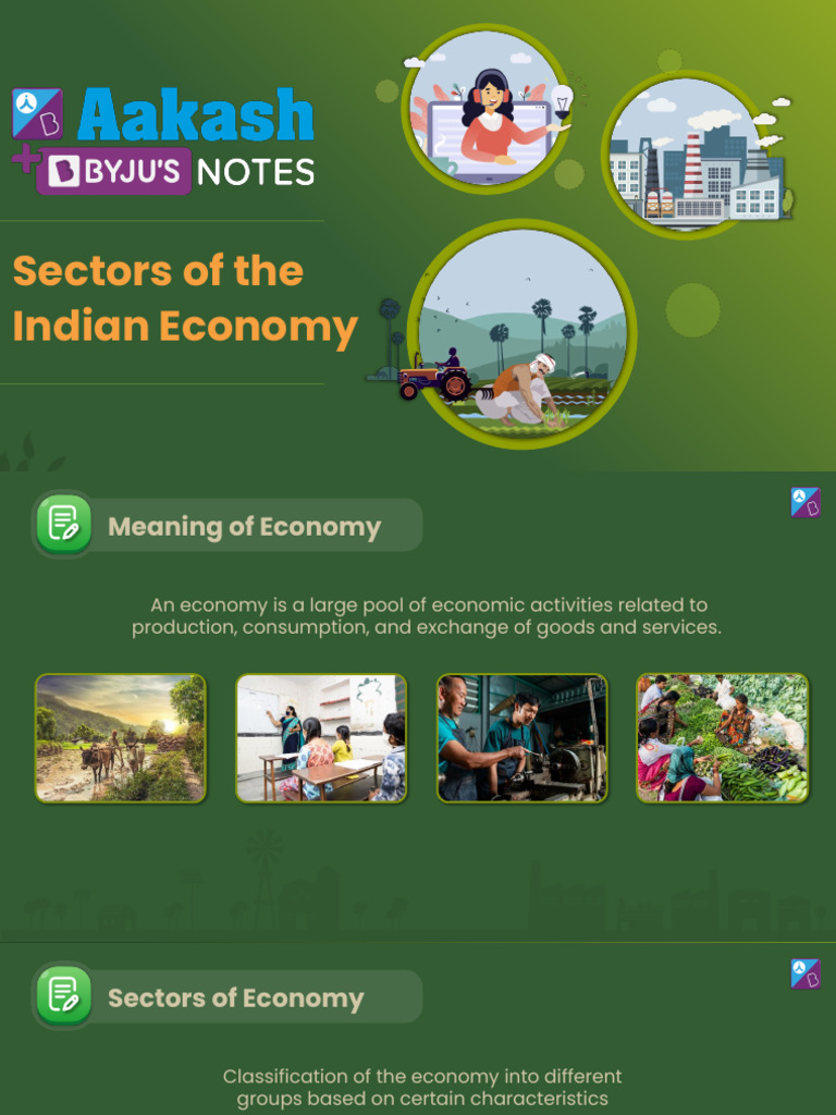 FOUN - 10 - P1 - SST - Sectors of Indian Economy | PDF