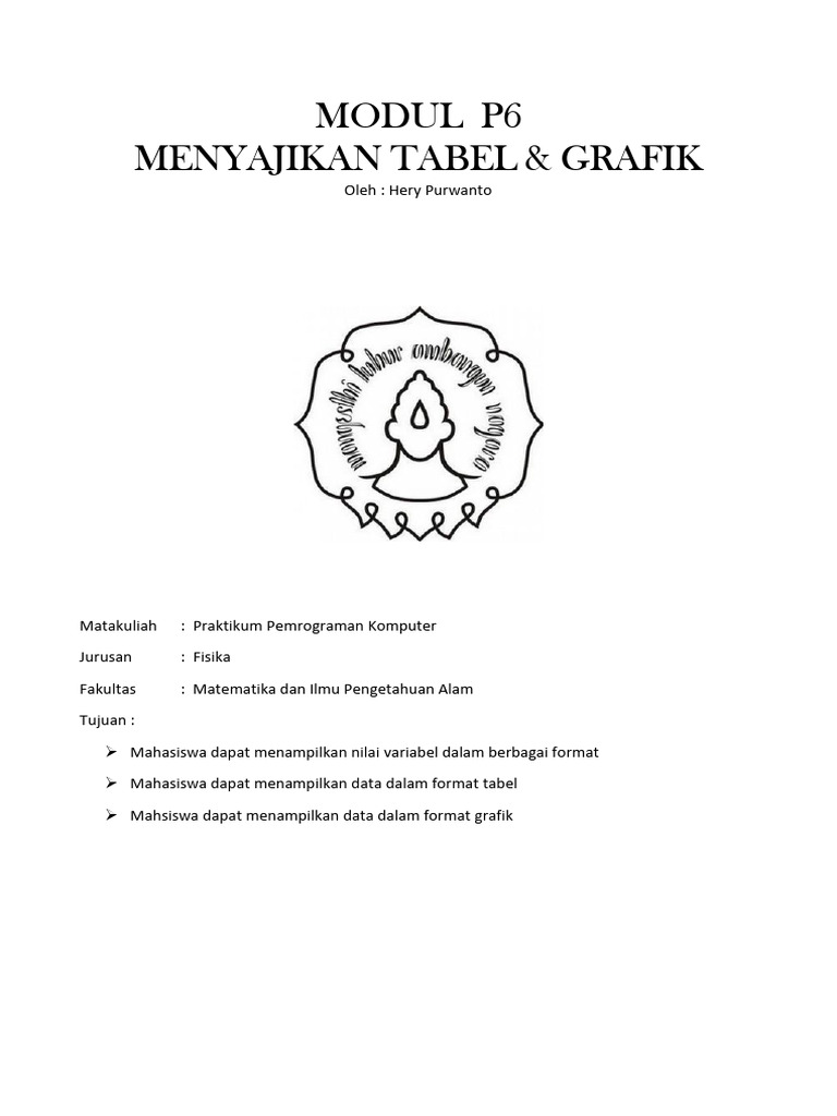 MODUL P6 Tabel Dan Grafik | PDF