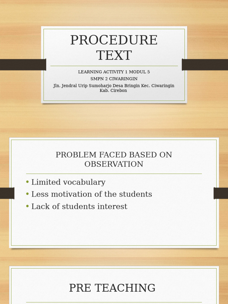 Iis Suningsih M - PPT 5 Procedure Text | PDF