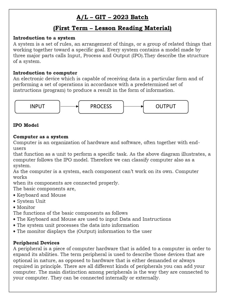GIT-First Term Edited | PDF