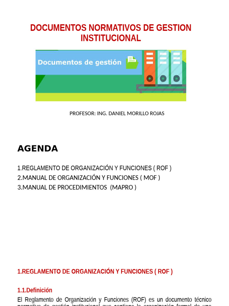 SESION 09 y 10 - DOCUMENTOS NORMATIVOS DE GESTION INSTITUCIONAL | PDF