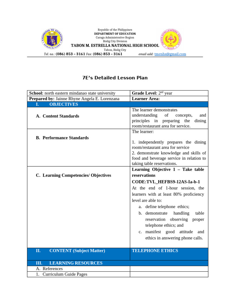 TVE 7es Telephone Ethics | PDF