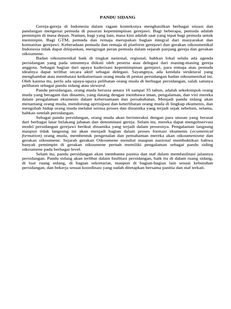 Pandu Oikumene1 | PDF