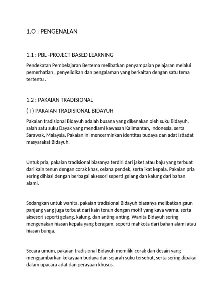 Projek PBL Zahirah | PDF