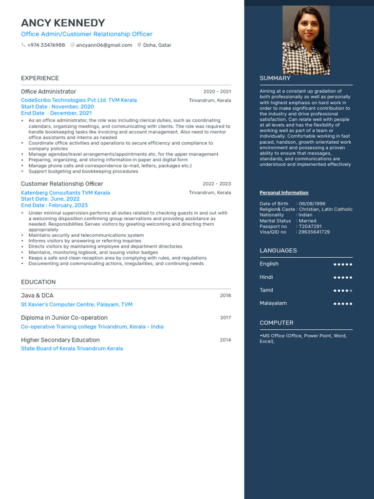 Resume Ancy Kennedy | PDF