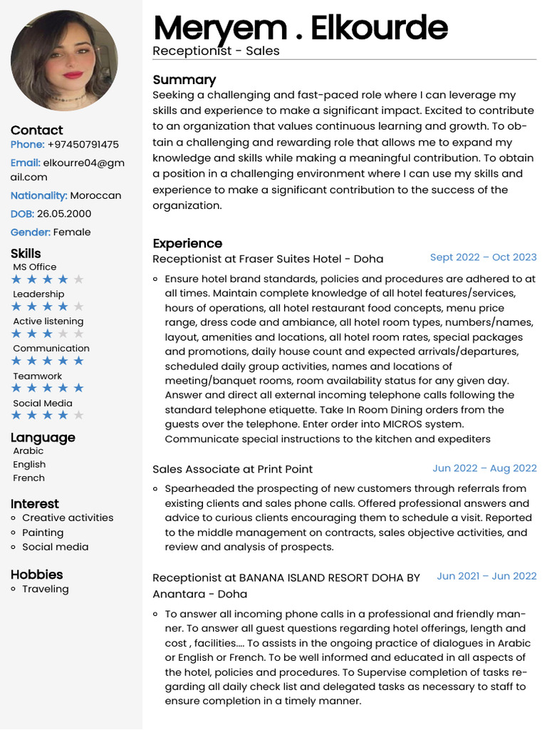 Resume Meryem Elkourde | PDF