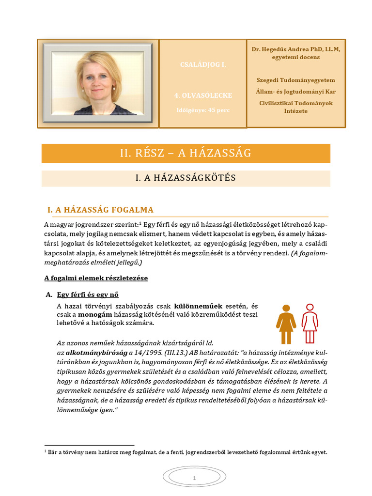 EFOP343 II Házasság Családjog 4 Hegedűs Andrea 20200731 | PDF