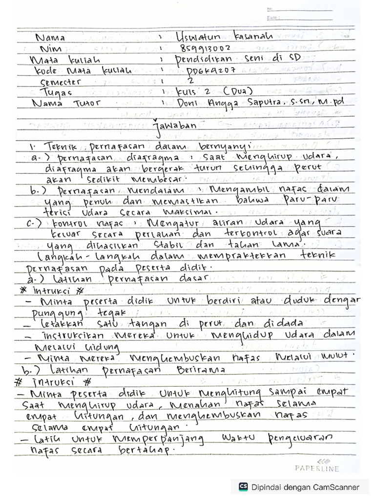 Uswatunkasanah 859913002 Tugas2 P.seni | PDF