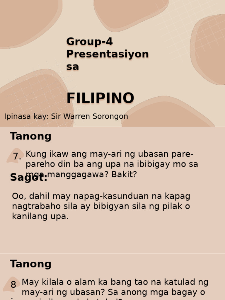 FILIPINO Assignment | PDF