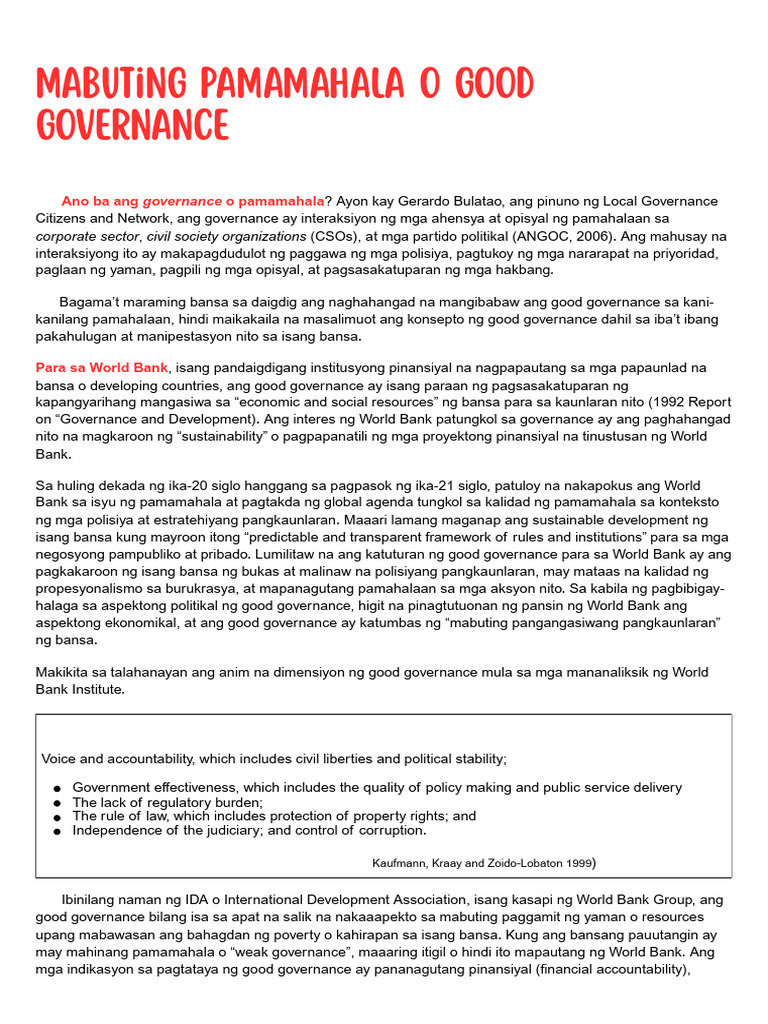 Good Governance | PDF