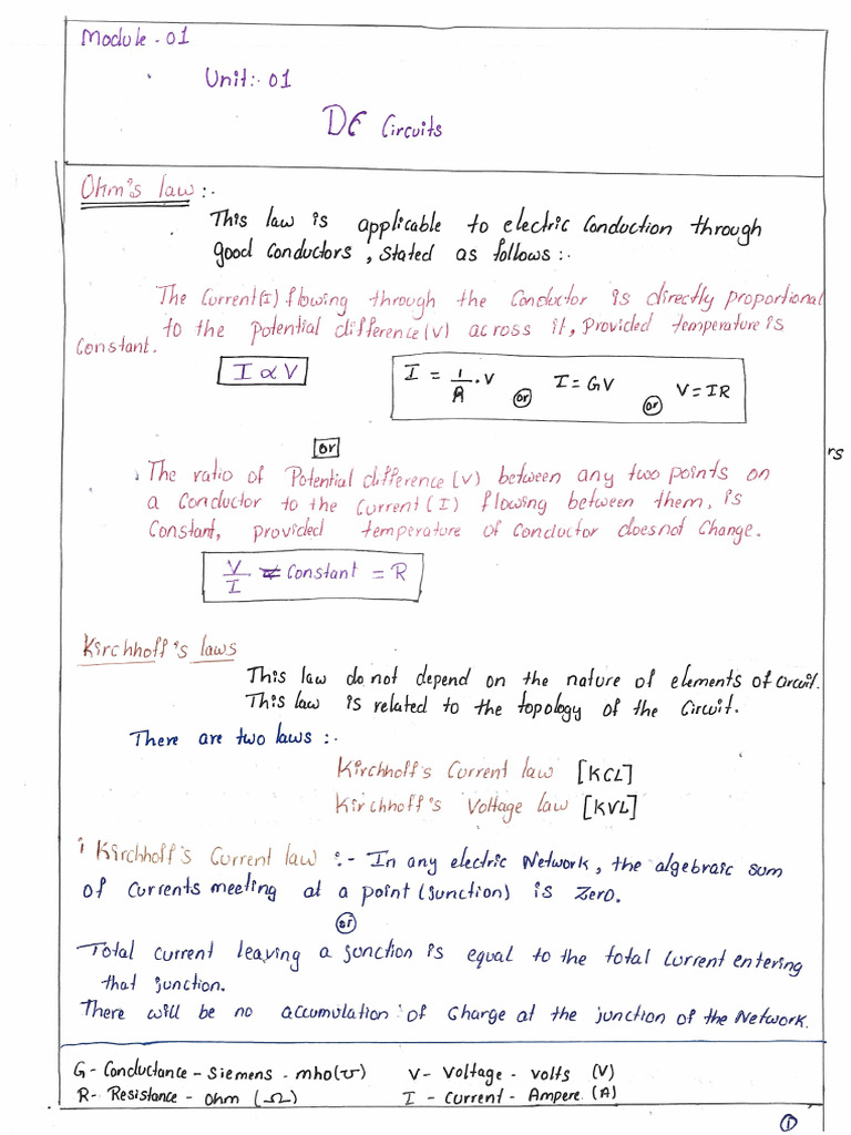 Module 01 Unit 01 Dc Circuits Pdf