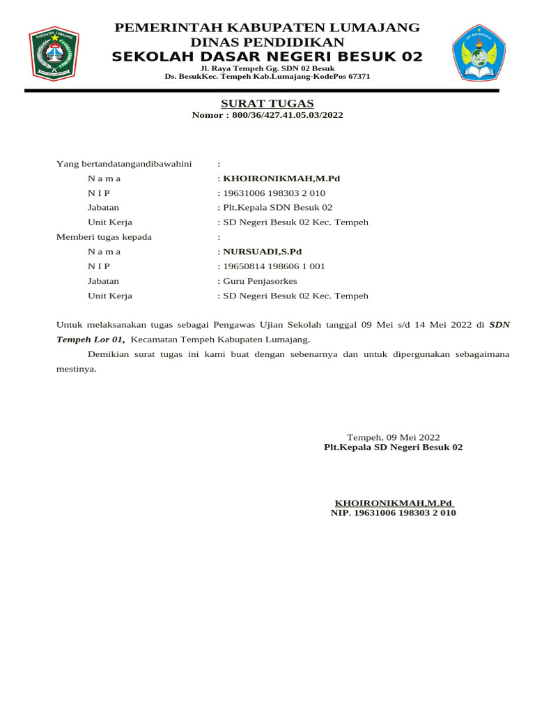 SK Pengawas US | PDF