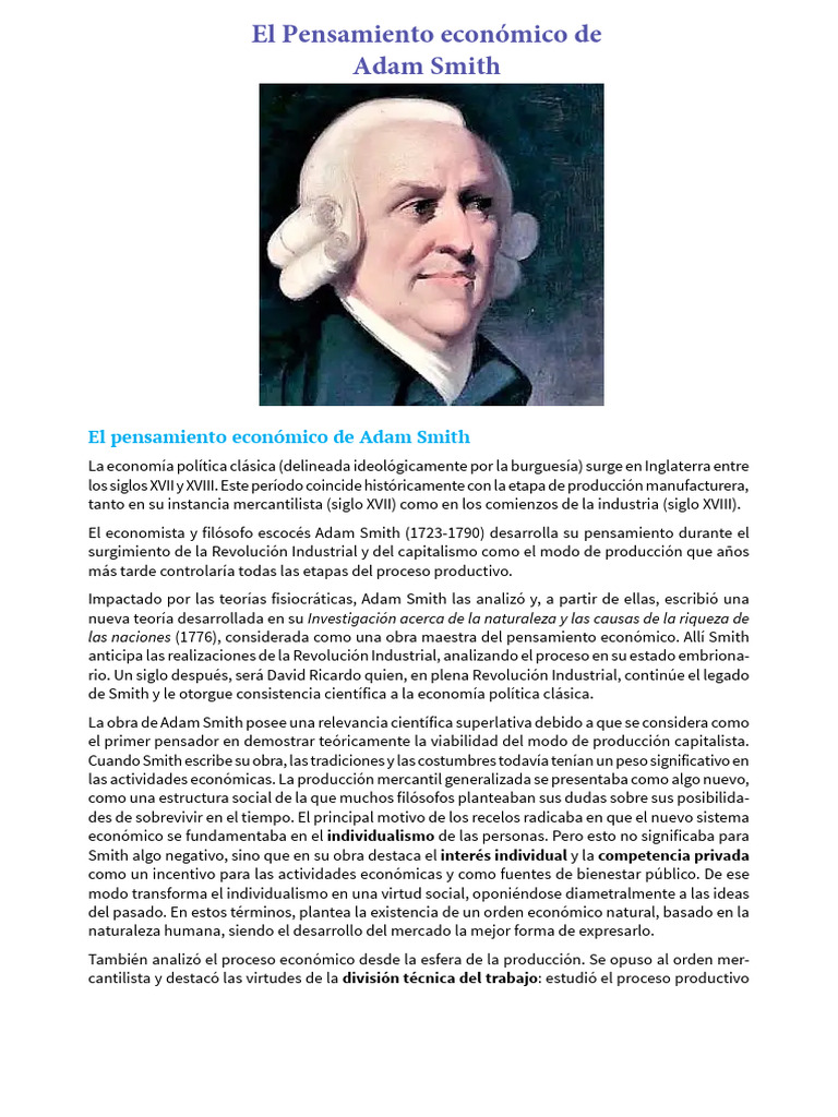 Adam Smith - Lectura 2024-B | PDF