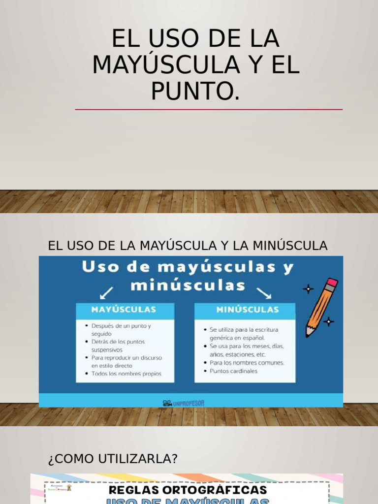 El Uso de La Mayúscula y El Punto | PDF