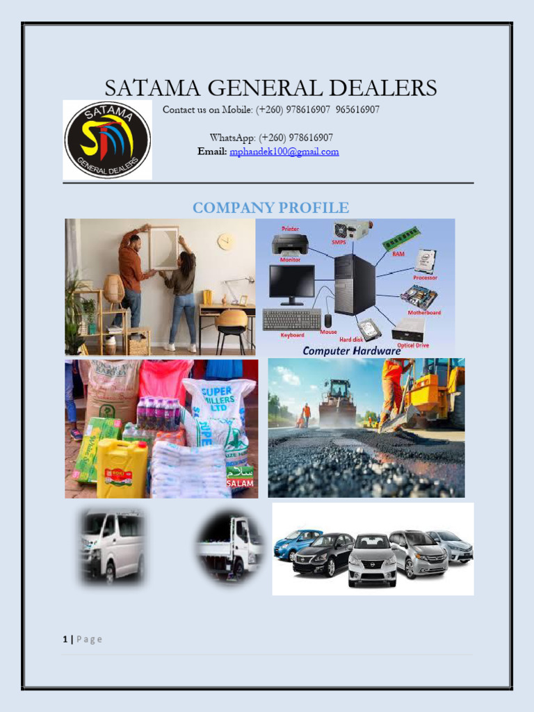 Satama General Dealers Company Profile | PDF | Customer | Employment