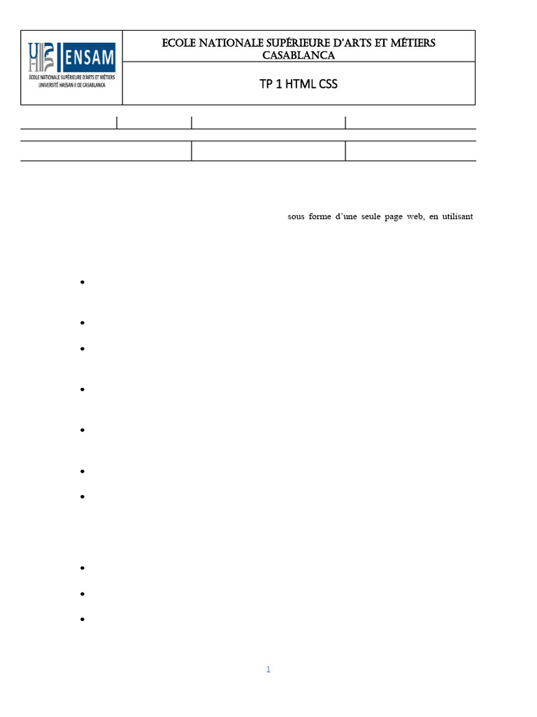 TP2 - CV en HTML | PDF
