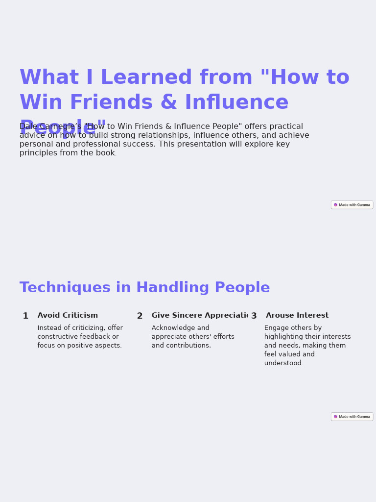 What I Learned From How To Win Friends and Influence People | PDF