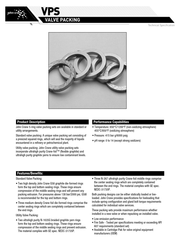 Td-Valve Packing Set-2pg-Bw-Oct2015 | PDF
