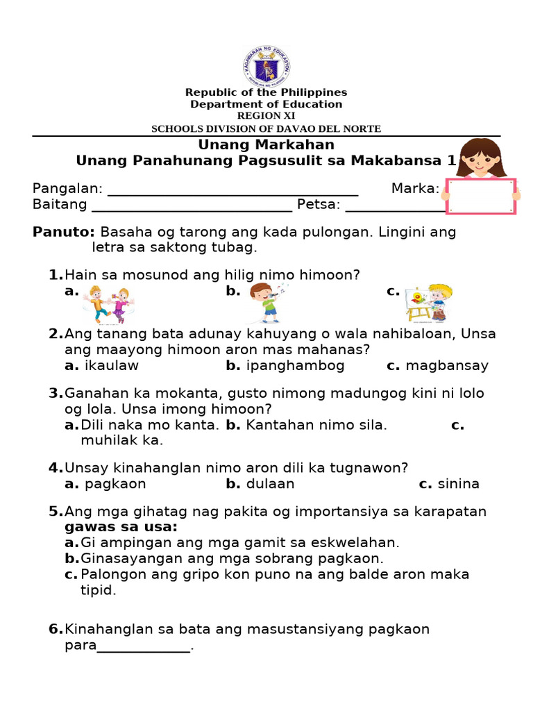 Q1-PT-MAKABANSA-BISAYA | PDF