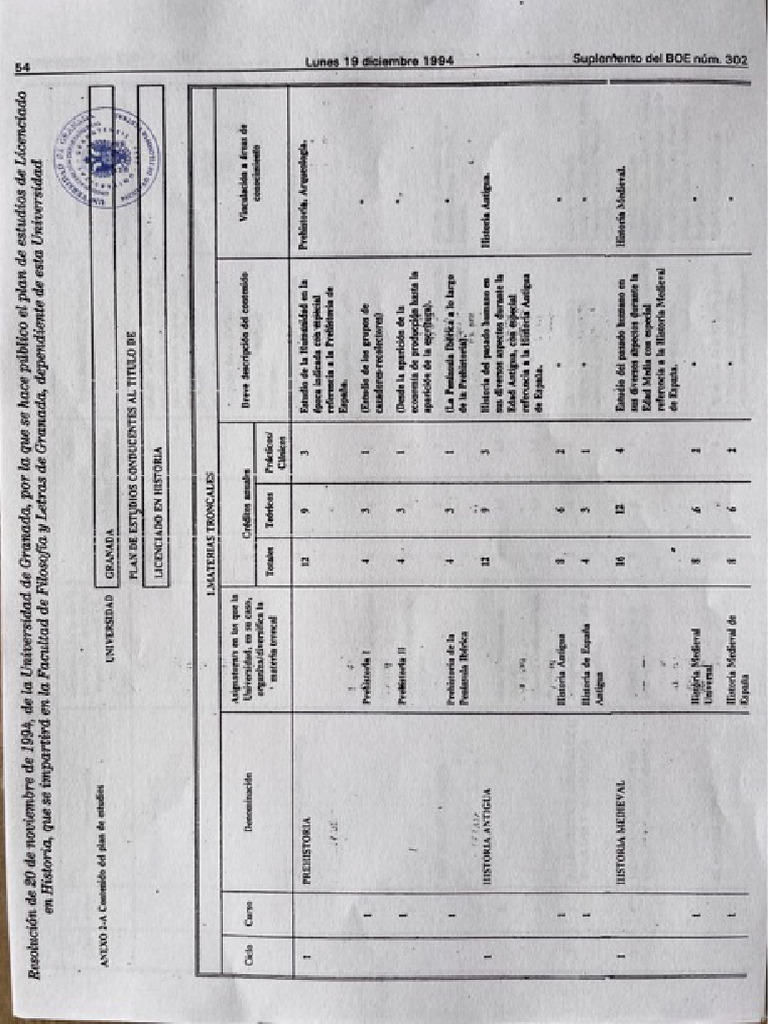 Programa Historia | PDF