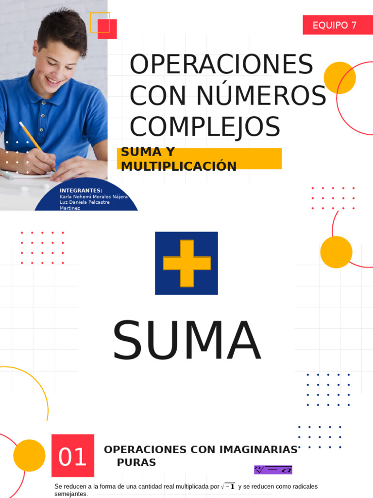 Operaciones Con Numeros Complejos (Suma y Multiplicación) | PDF