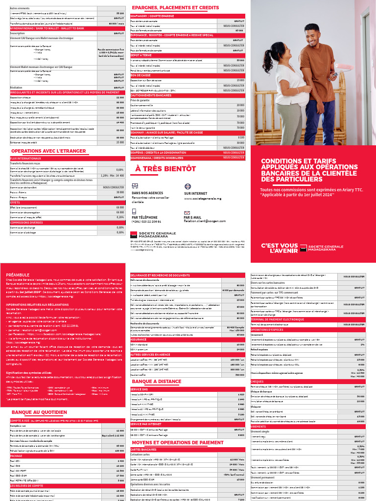 Condition Tarifaire Client Particuliers - SG Mada of | PDF