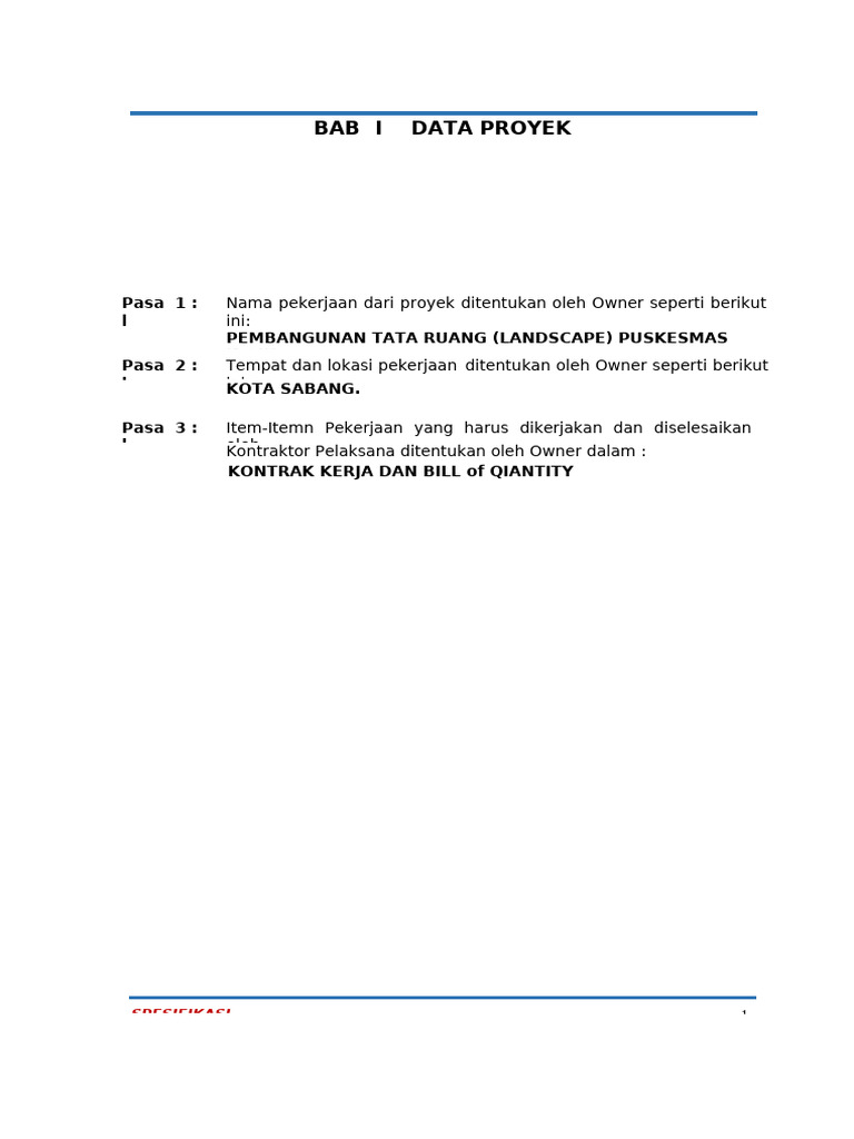 Rks Spesifikasi Teknis Landscape | PDF