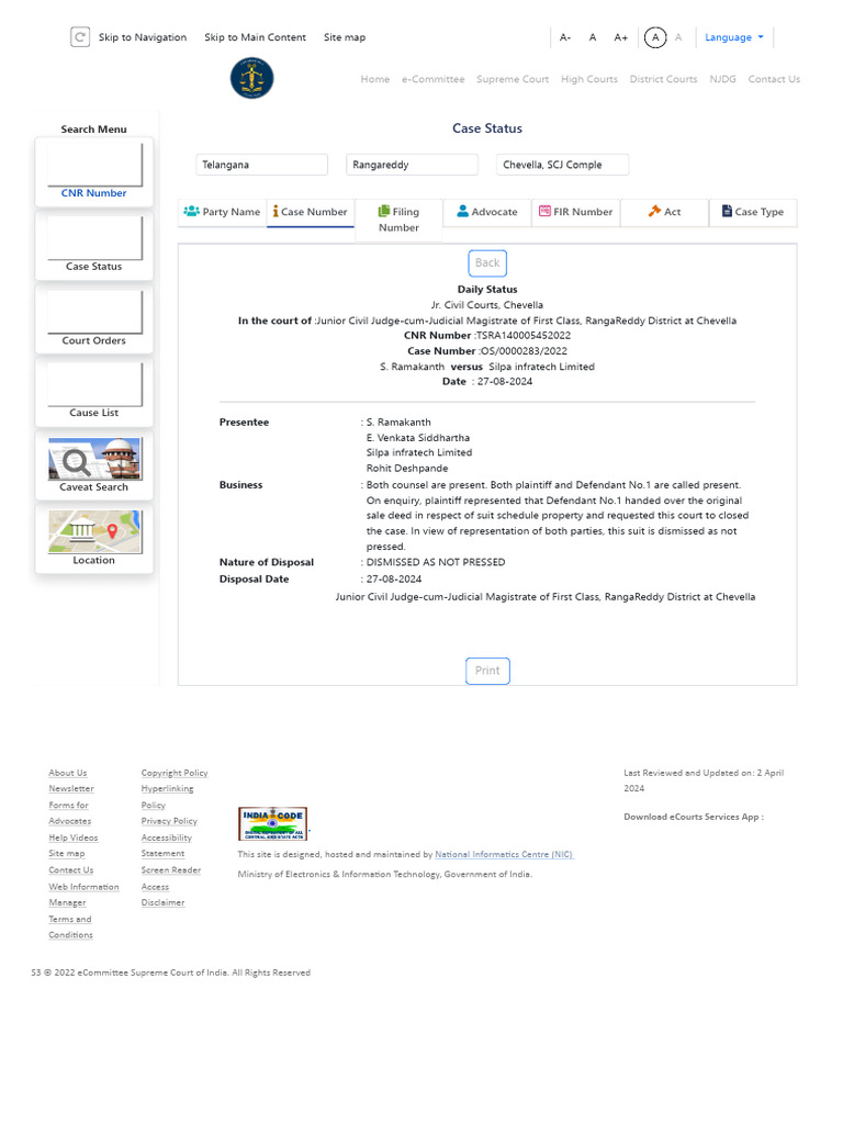 Home - Ecourt India Services | PDF