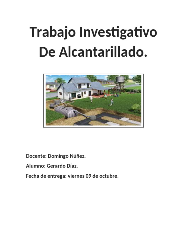 Trabajo Investigativo. | PDF | Alcantarillado | Precipitación